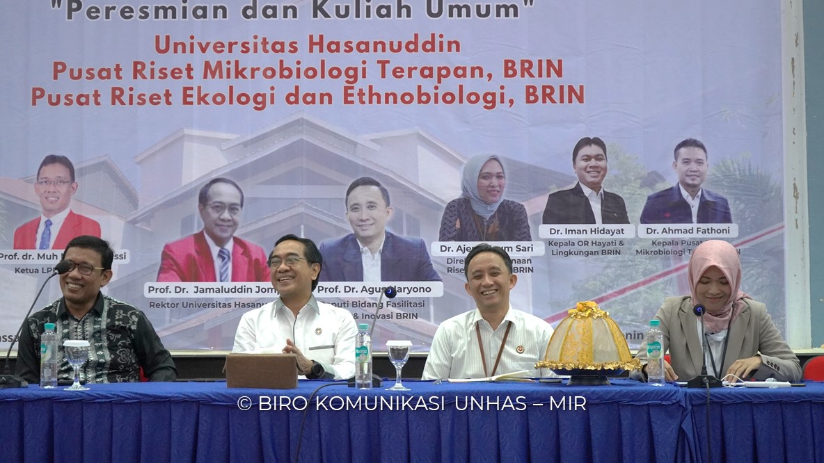 Bersama BRIN, Unhas Resmikan Pusat kolaborasi Riset Mikroba Karst - Hasanuddin University
